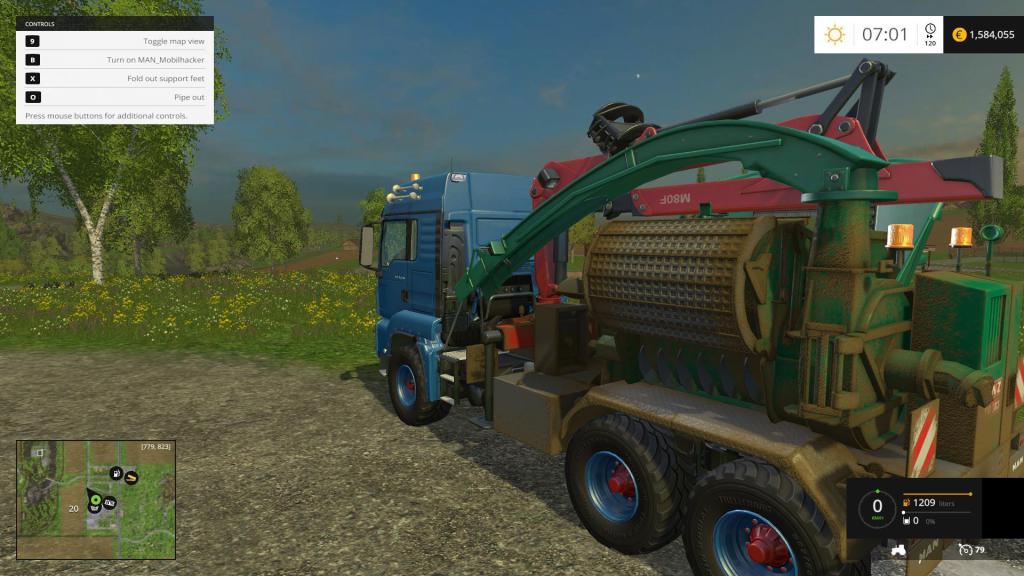MAN TGS WOOD CHIPPER TRUCK (6) - Farming simulator 19 / 17 / 15 Mod