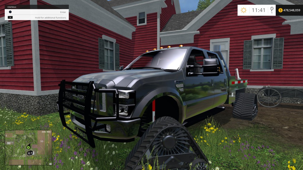 F350 Ford Diesel Tracked black Mod - FS 15 Cars Mod Download