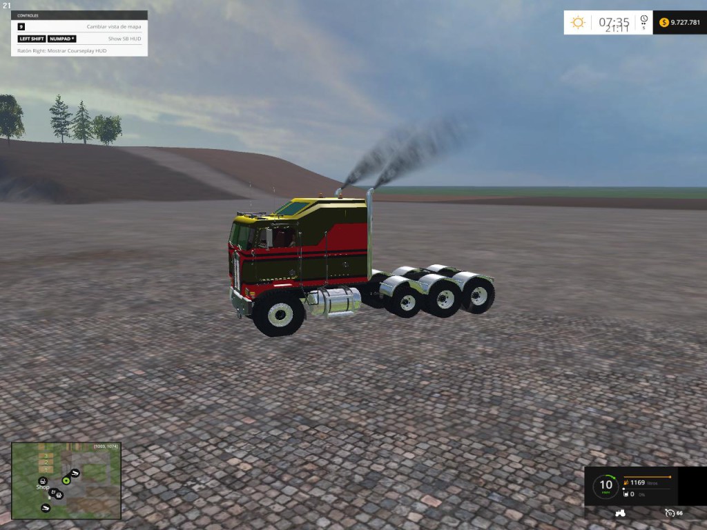 KENWORTH K100 CABOVER TRUCK V1 (1) - Farming simulator 19 / 17 / 15 Mod