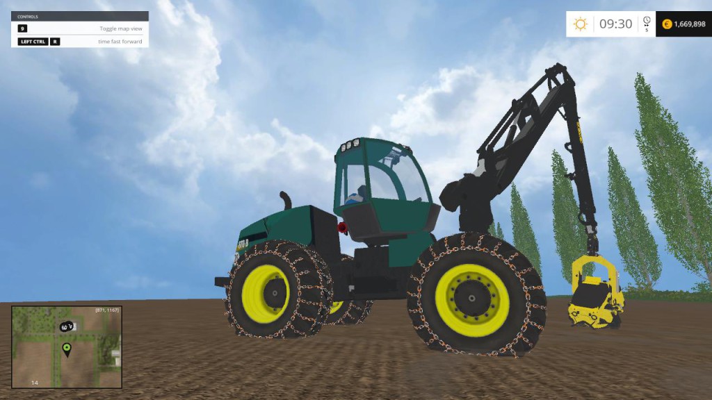 TIMBERJACK 870B 1999 for FS 2015 V1.2 - FS 15 Forklifts & Excavators ...