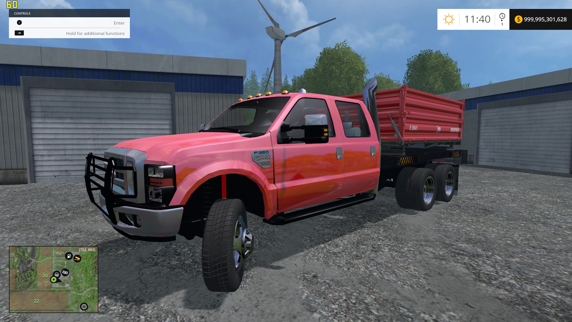 F350 Ford Diesel Red 6×6 FS 15 - FS 15 Cars Mod Download