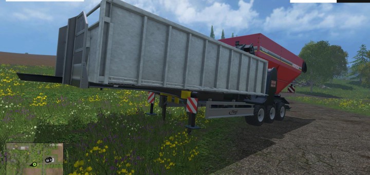 FS15 DAKOTA 48FT SPREAD AXLE TRAILER V1.0 - FS 15 Trailers Mod Download