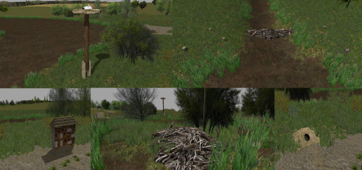Wet dirt roads - 63 models V 1.0 Object - FS 15 Objects Mod Download