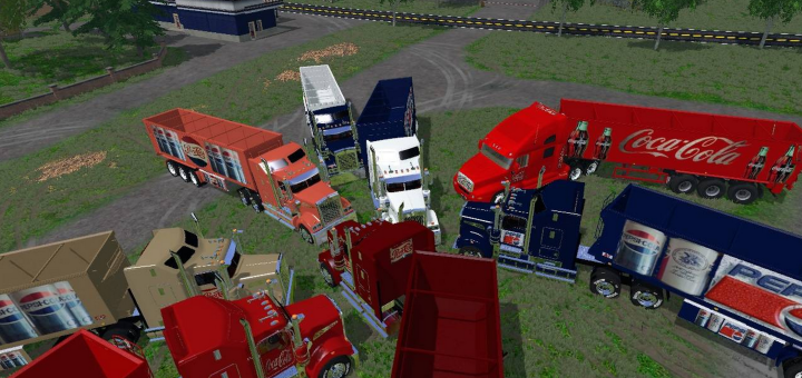 PepsiCola and CocaCola Trucks and Trailers FS 2015 - Mod Download