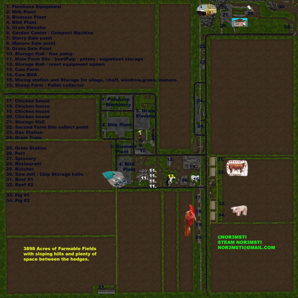 STATES MAP V6 (6) - Farming simulator 19 / 17 / 15 Mod