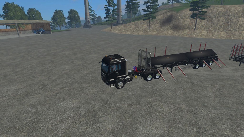 FLIEGL TIMBER KIPPER 15M TRAILER V3 (2) - Farming simulator 19 / 17 ...