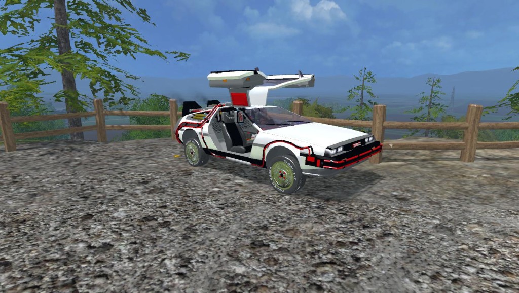 DELOREAN TIME MACHINE V1.0 CAR - FS 15 Cars Mod Download