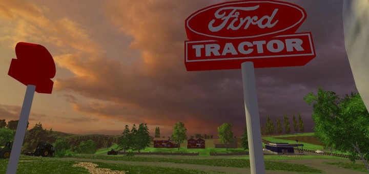 Placeable Ford Sign - Farming simulator 19 / 17 / 15 Mods