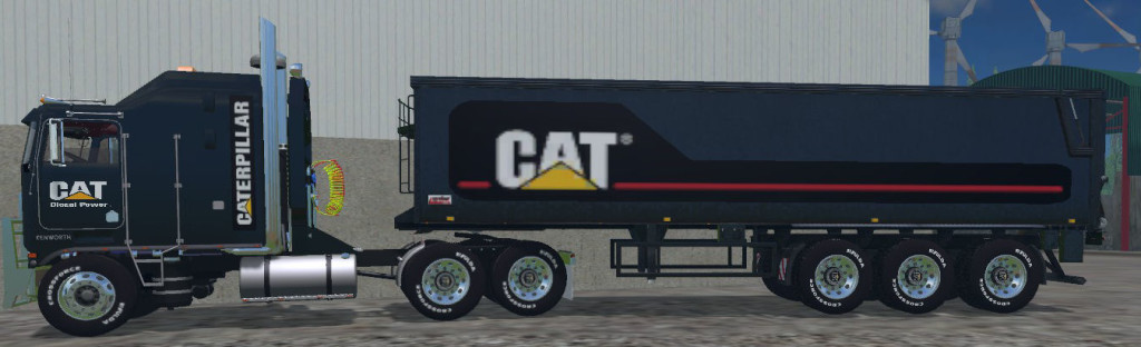 CAT KENWORTH TRUCK BLACK EDITION FIX FS15 - Mod Download