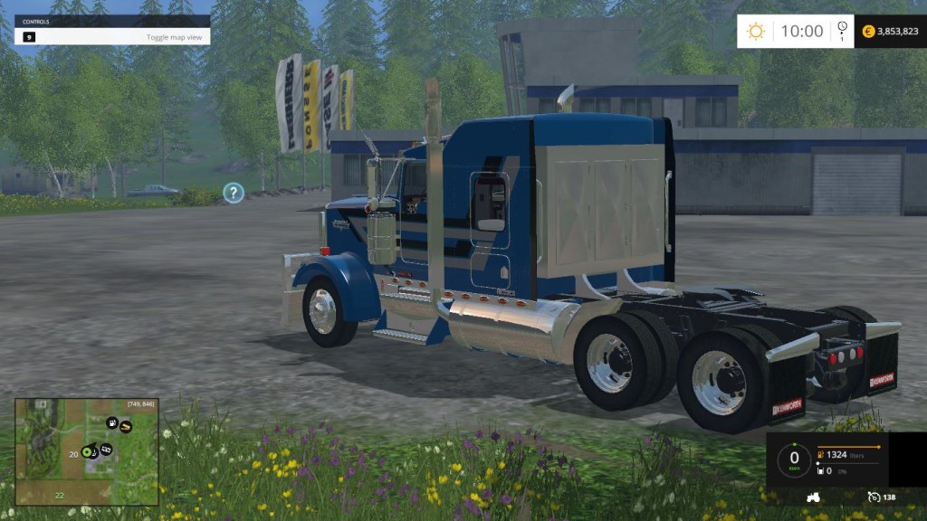 KENWORTH W900L TRUCK V1 (2) - Farming simulator 19 / 17 / 15 Mod