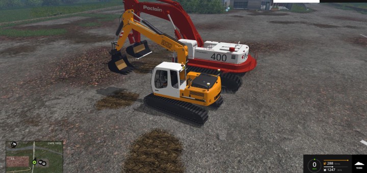 POCLAIN - Farming simulator 19 / 17 / 15 Mods