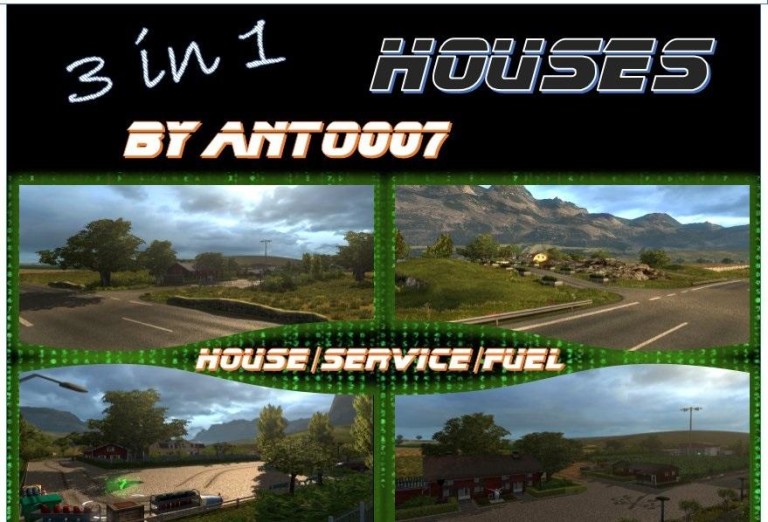 3 IN 1 HOUSES PACK BY ANTO007 FS15 - FS 15 Objects Mod Download