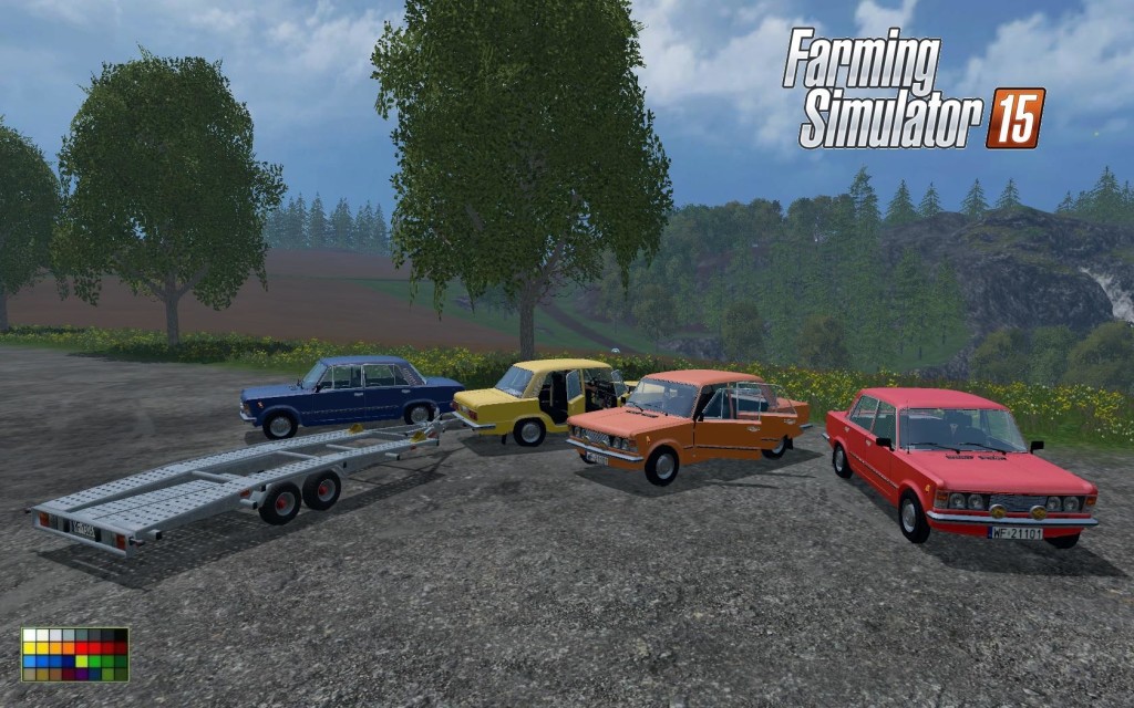 FIAT 125P AND GUN CARRIAGEITH V1.0 CAR - FS 15 Cars Mod Download