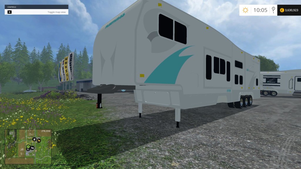 TOYHAULER CAMPER V1.0 MOD (4) - Farming simulator 19 / 17 / 15 Mod