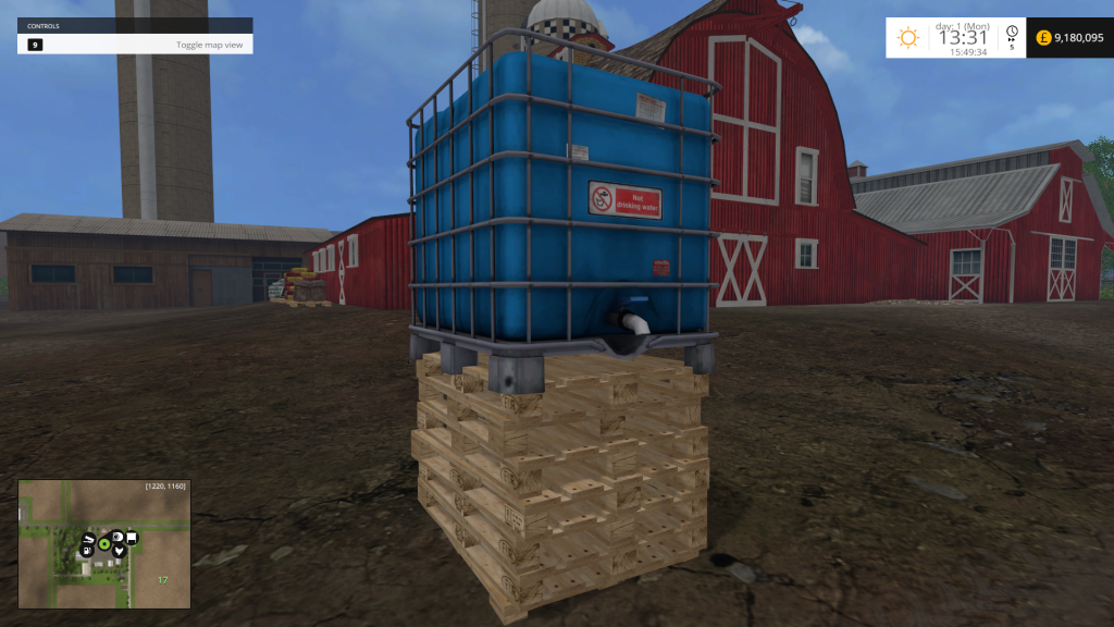 PLACEABLE IBC TANK WITH WATER TRIGGER OBJECT (1) - Farming simulator 19 ...