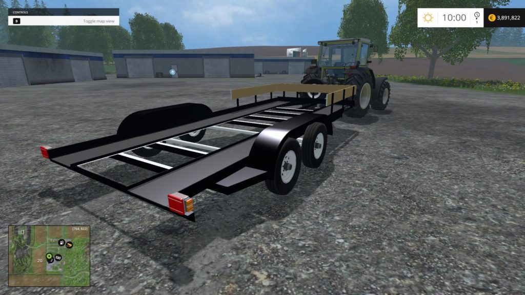 SINGLE CAR TRAILER V1 FS 2015 - FS 15 Trailers Mod Download