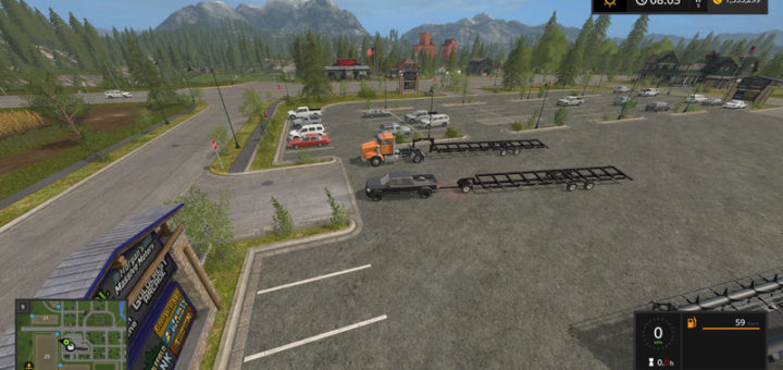 Gooseneck Header Trailer - Farming simulator 19 / 17 / 15 Mods