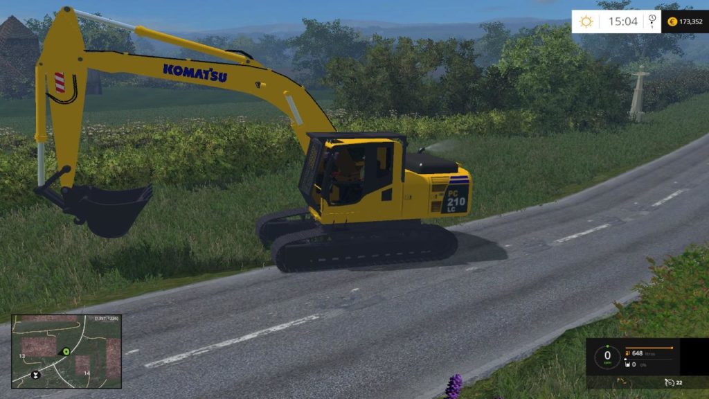 KOMATSU PC210 V4 LS15 - FS 15 Forklifts & Excavators Mod Download