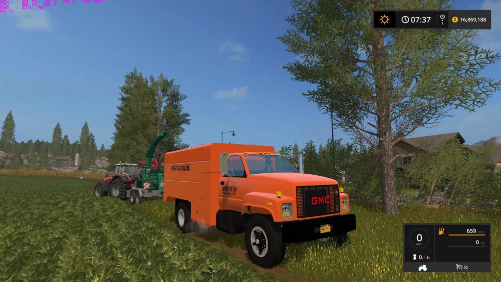 FS17 GMC ASPLUNDH TREE TRUCK V1 - FS 17 Trucks Mod Download