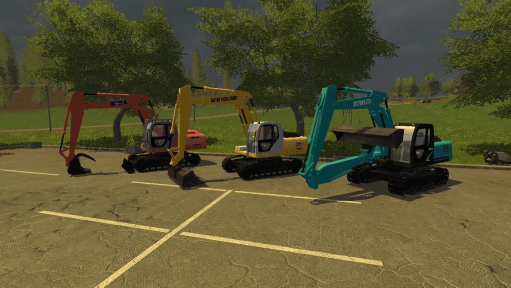 FS17 KOBELCO EXCAVATOR PACK V1 (1) - Farming simulator 19 / 17 / 15 Mod