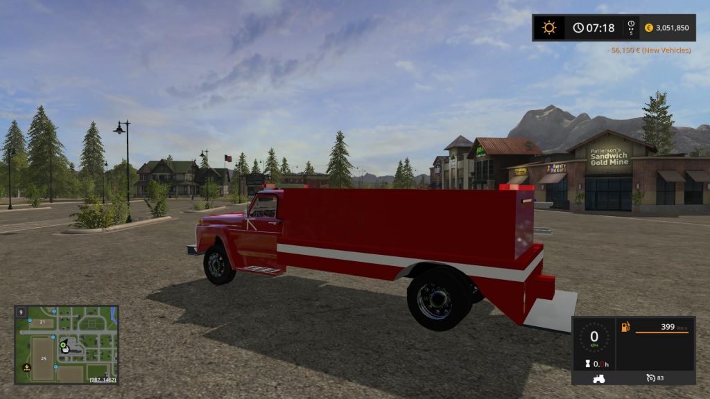 FS17 1972 FORD F600 FIRE TRUCK V1 (4) - Farming simulator 19 / 17 / 15 Mod