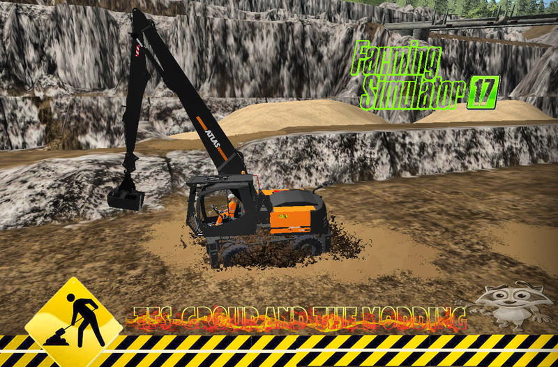 FS17 Excavatrice ATLAS 250MH à benne preneuse (2) - Farming simulator ...