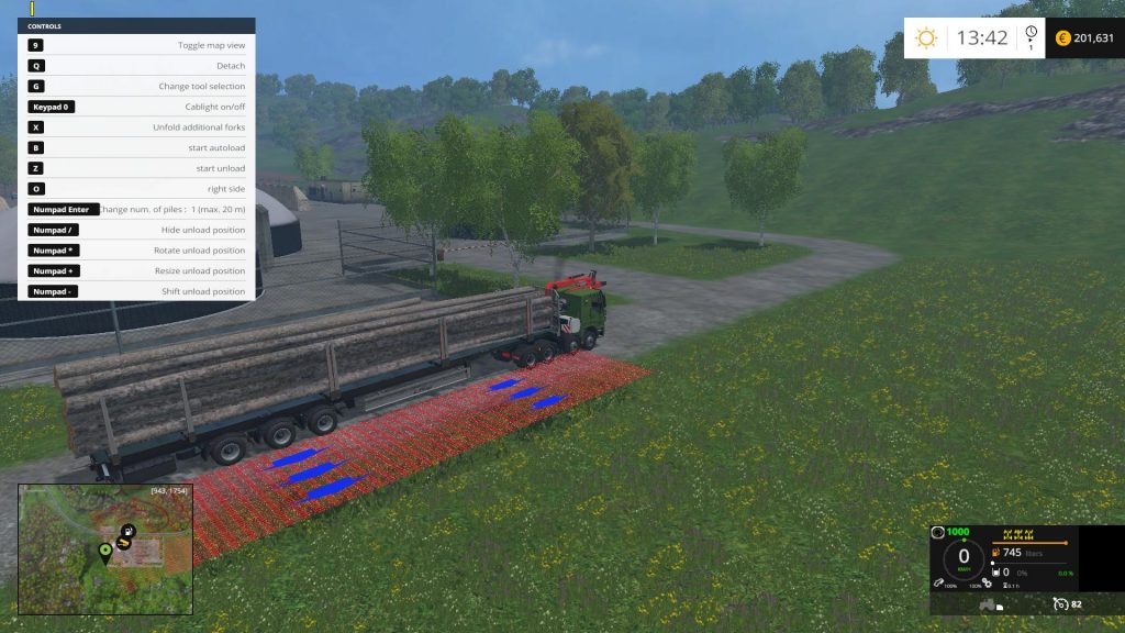 FS15 Fliegl Timber Runner Wide v1.2 - FS 15 Trailers Mod Download
