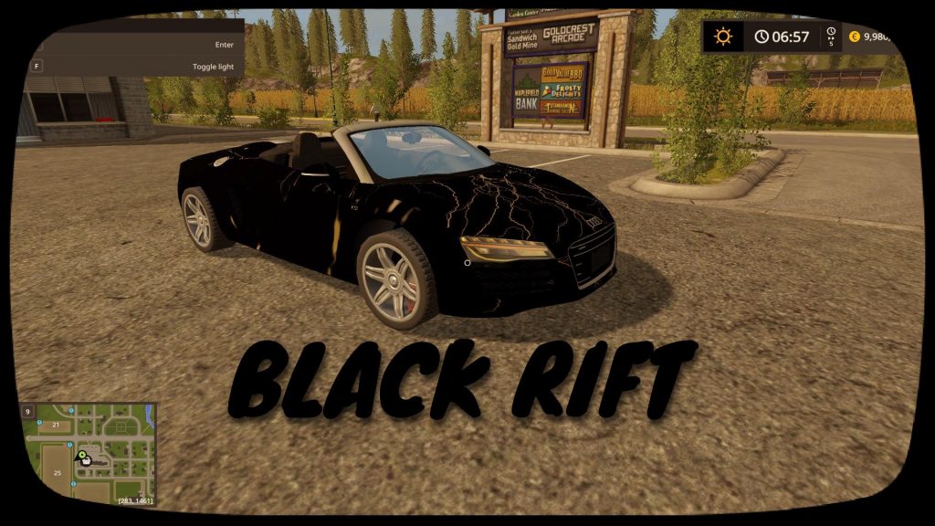 FS17 Audi R8 Spyder Black Rift v1.0 - FS 17 Cars Mod Download