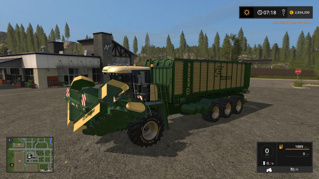 FS17 Krone Big ZX550GD mower v1.0 - FS 17 Combines Mod Download