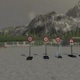 FS19 Construction site signs Pack Portable v1.0 - FS 19 Other Mod Download