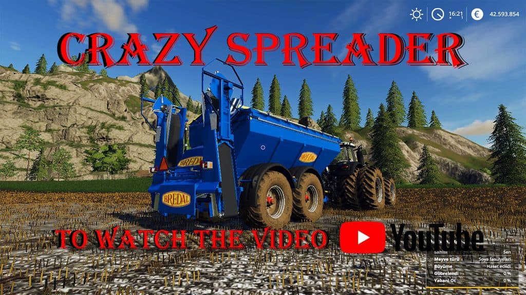 FS19 Bredal Crazy Spreader K165 v1 (1) - Farming simulator 19 / 17 / 15 Mod