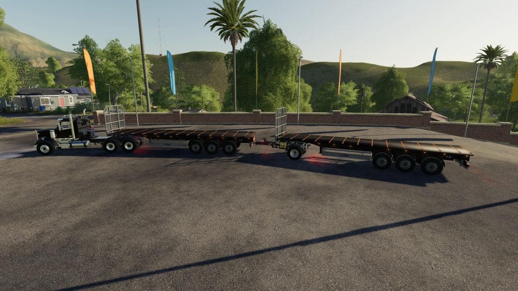 FS19 Fliegl Flatbed v1.1 - FS 19 Trailers Mod Download