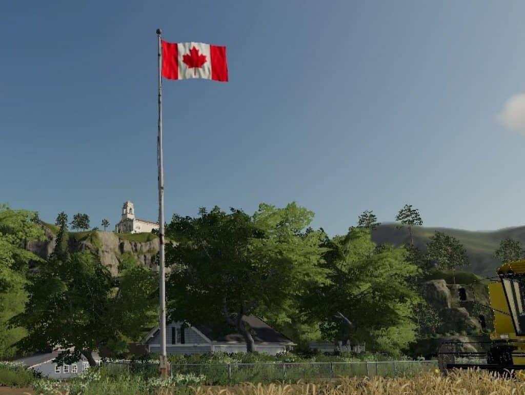 FS19 Canadian Flag v1.0 (3) - Farming simulator 19 / 17 / 15 Mod