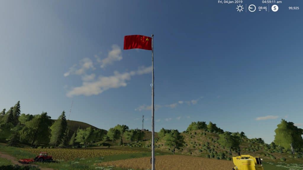 FS19 China Flag v1.0 (2) - Farming simulator 19 / 17 / 15 Mod