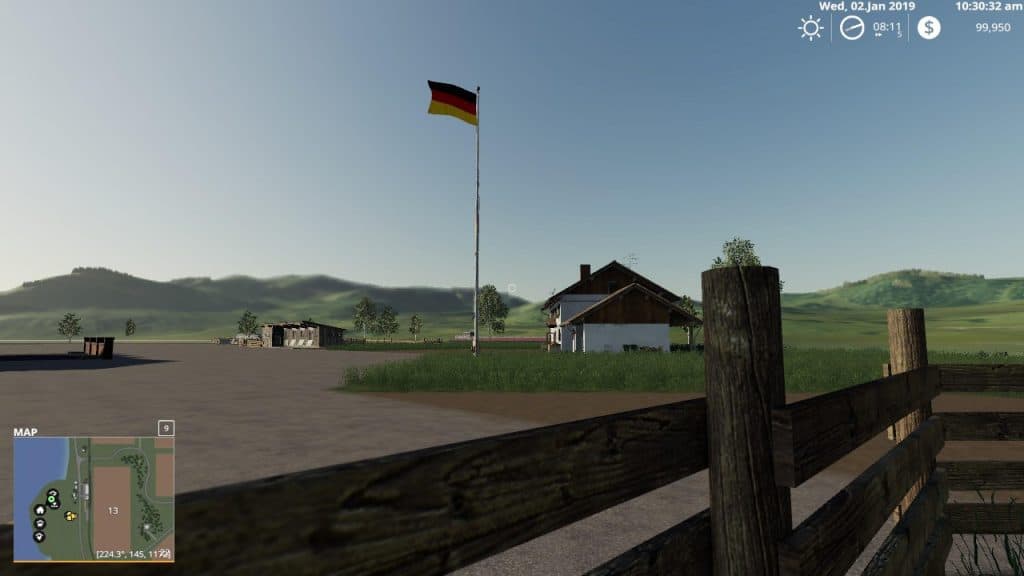 FS19 Germany Flag v1.0 (3) - Farming simulator 19 / 17 / 15 Mod