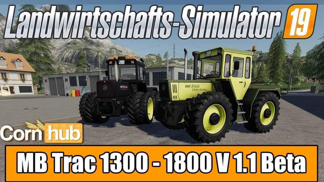 FS19 MB Trac 1300 – 1800 v1.1 Beta - Farming simulator 19 / 17 / 15 Mod