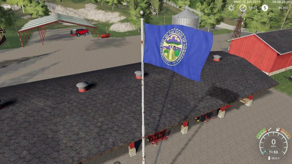 FS19 Nebraska Flag v1.0.0.0 - FS 19 Objects Mod Download