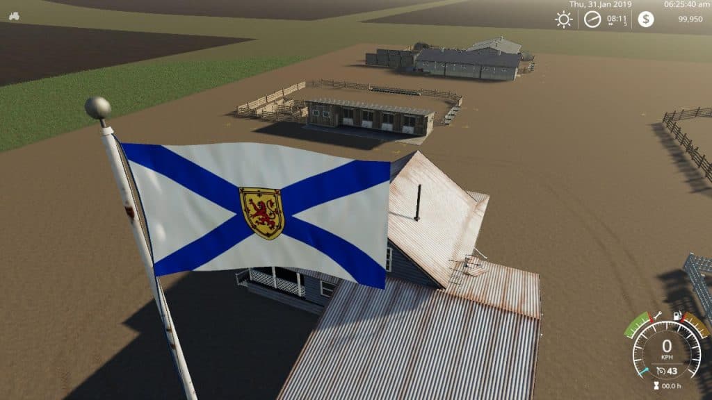 FS19 Nova scotia Flag v1.0.0.0 - FS 19 Objects Mod Download
