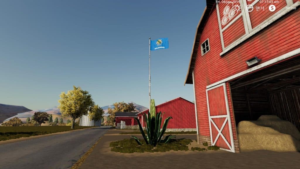 FS19 Oklahoma Flag v1.0 (2) - Farming simulator 19 / 17 / 15 Mod