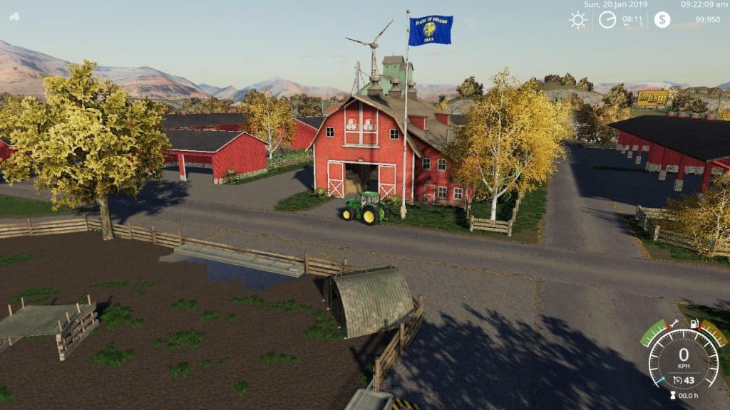 FS19 Oregon State Flag v1.0.0 (2) - Farming simulator 19 / 17 / 15 Mod