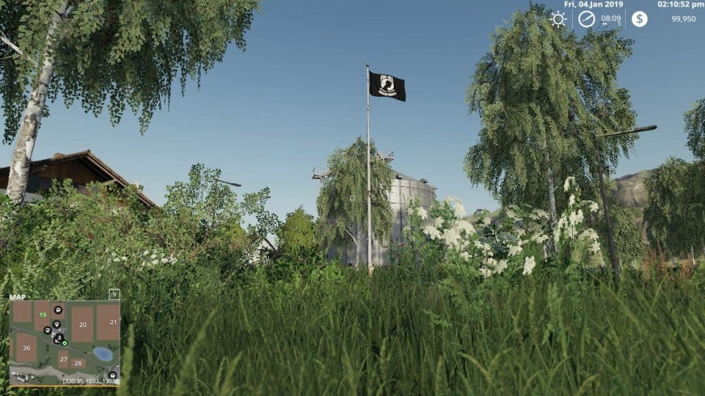 FS19 POW MIA Flag v1.0 (1) - Farming simulator 19 / 17 / 15 Mod