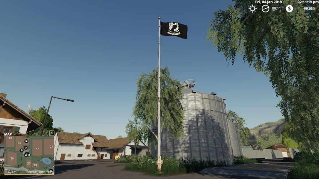 FS19 POW MIA Flag v1.0 (3) - Farming simulator 19 / 17 / 15 Mod