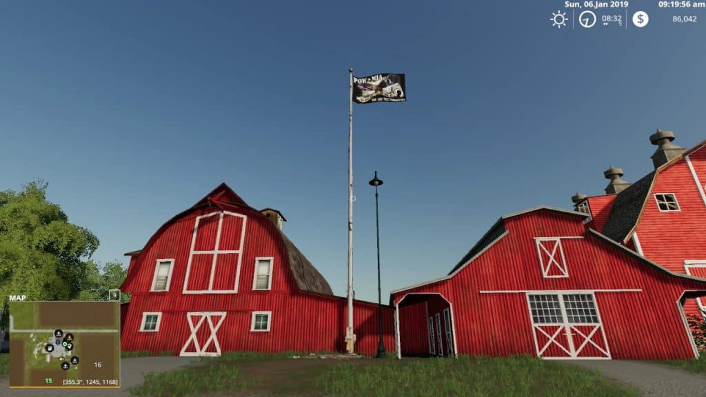 FS19 Pow-Mia USA Eagle Tribute Flag v1.0 (1) - Farming simulator 19 ...