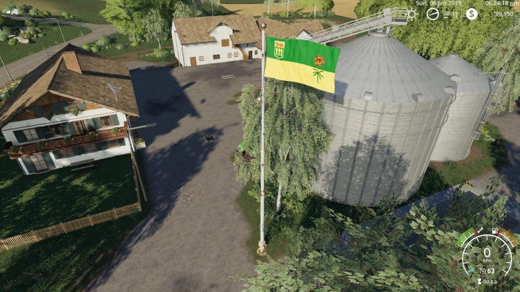 FS19 Saskatchewan Flag v1.0.0.0 - FS 19 Objects Mod Download