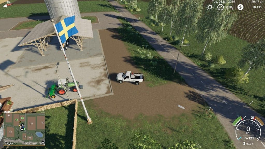 FS19 Sweden flag v1.0 (1) - Farming simulator 19 / 17 / 15 Mod