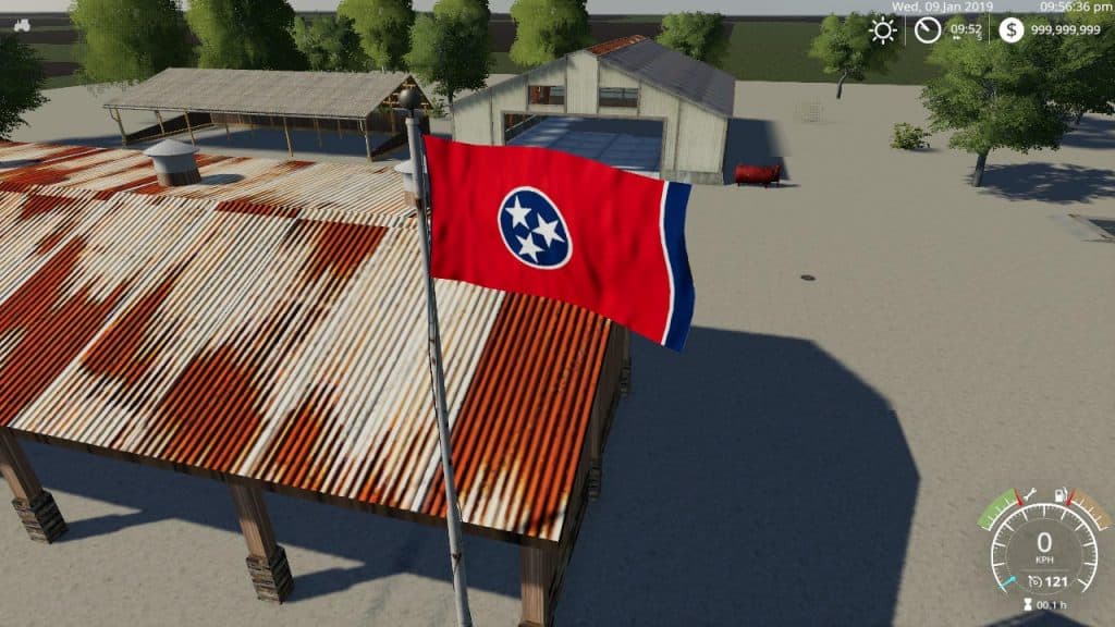 FS19 Tennessee Flag v1.0.0 (2) - Farming simulator 19 / 17 / 15 Mod