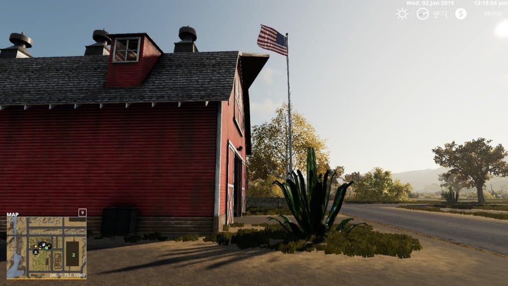 FS19 USA Flag v1.0.1 - FS 19 Objects Mod Download