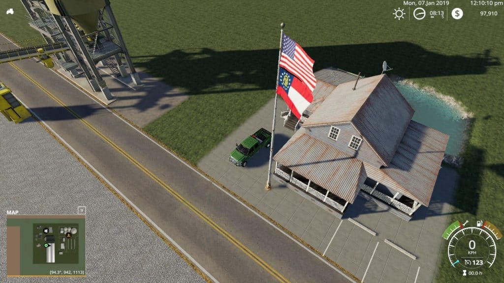 FS19 USA above Georgia State Flag v1.0.0 - FS 19 Objects Mod Download