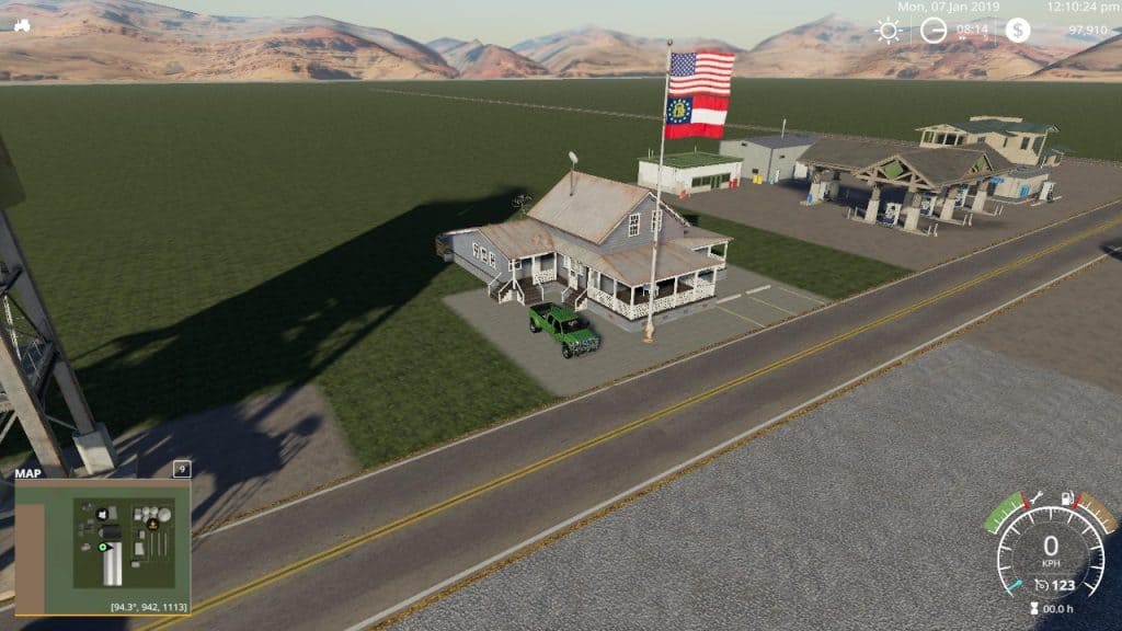 FS19 USA above Georgia State Flag v1.0 (2) - Farming simulator 19 / 17 ...