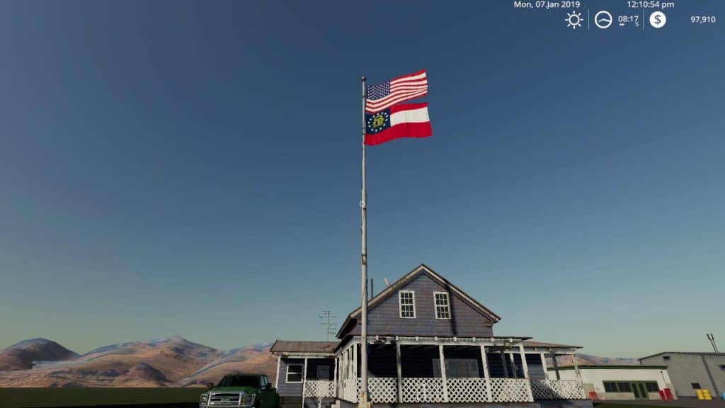 FS19 USA above Georgia State Flag v1.0 (3) - Farming simulator 19 / 17 ...